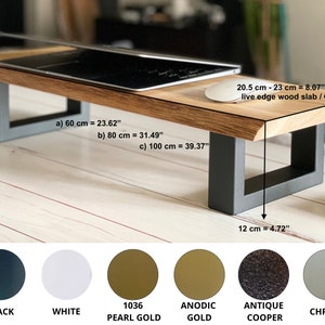 Solid Wood Stand Desktop Organizer, Monitor Stand Riser, Desk Shelf ...