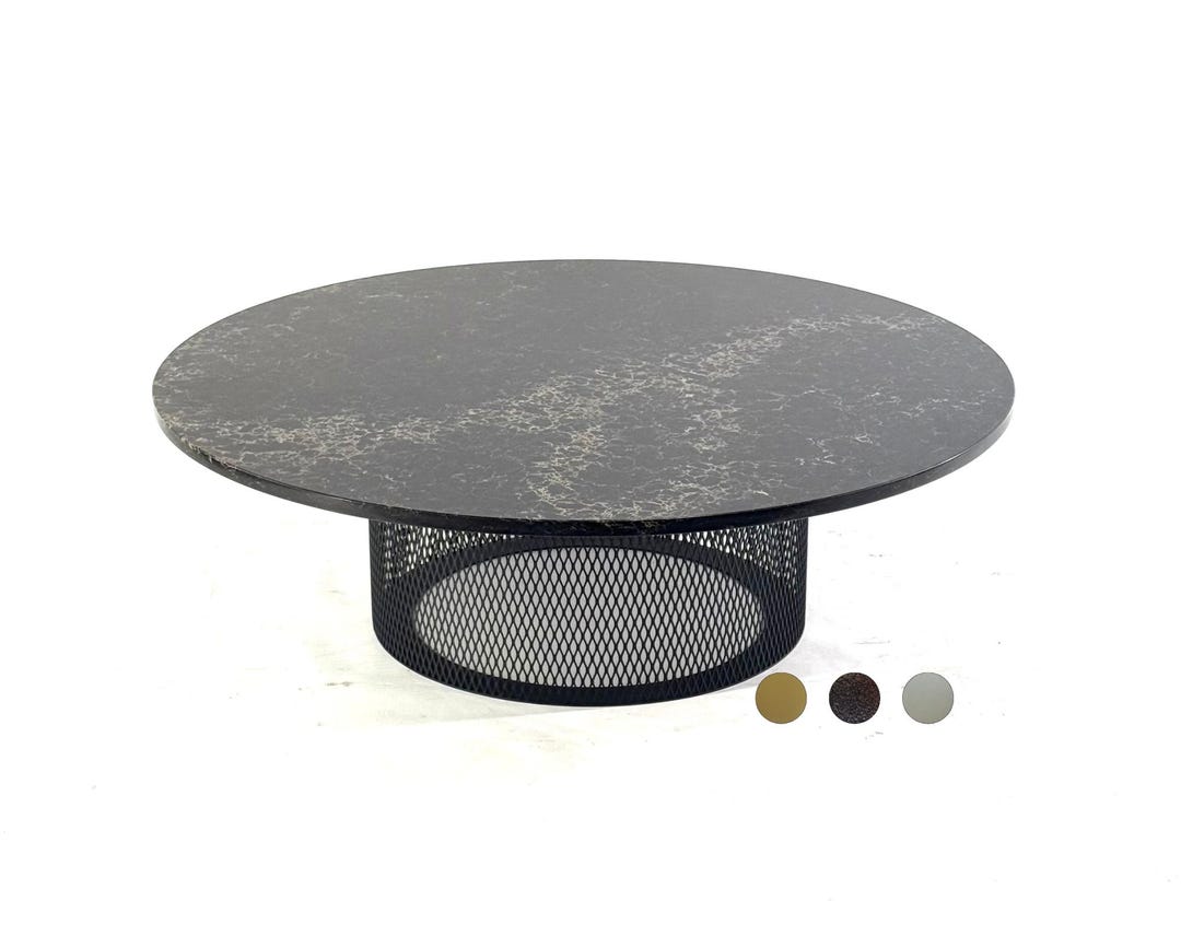 Steel Coffeetable Base – Round Cylinder Table Base for Glass, Marble ...