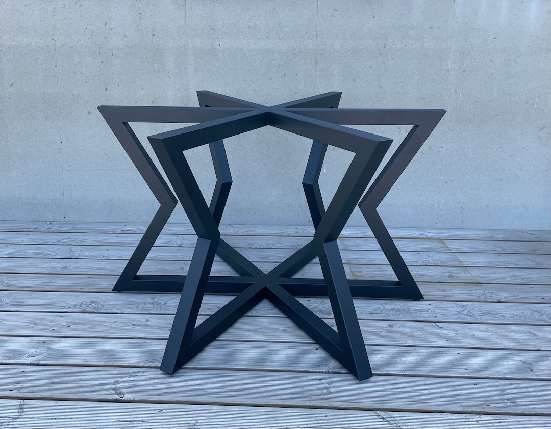 Extra Large Dining Table Base Steel, Metal Table Legs Round, Steel ...