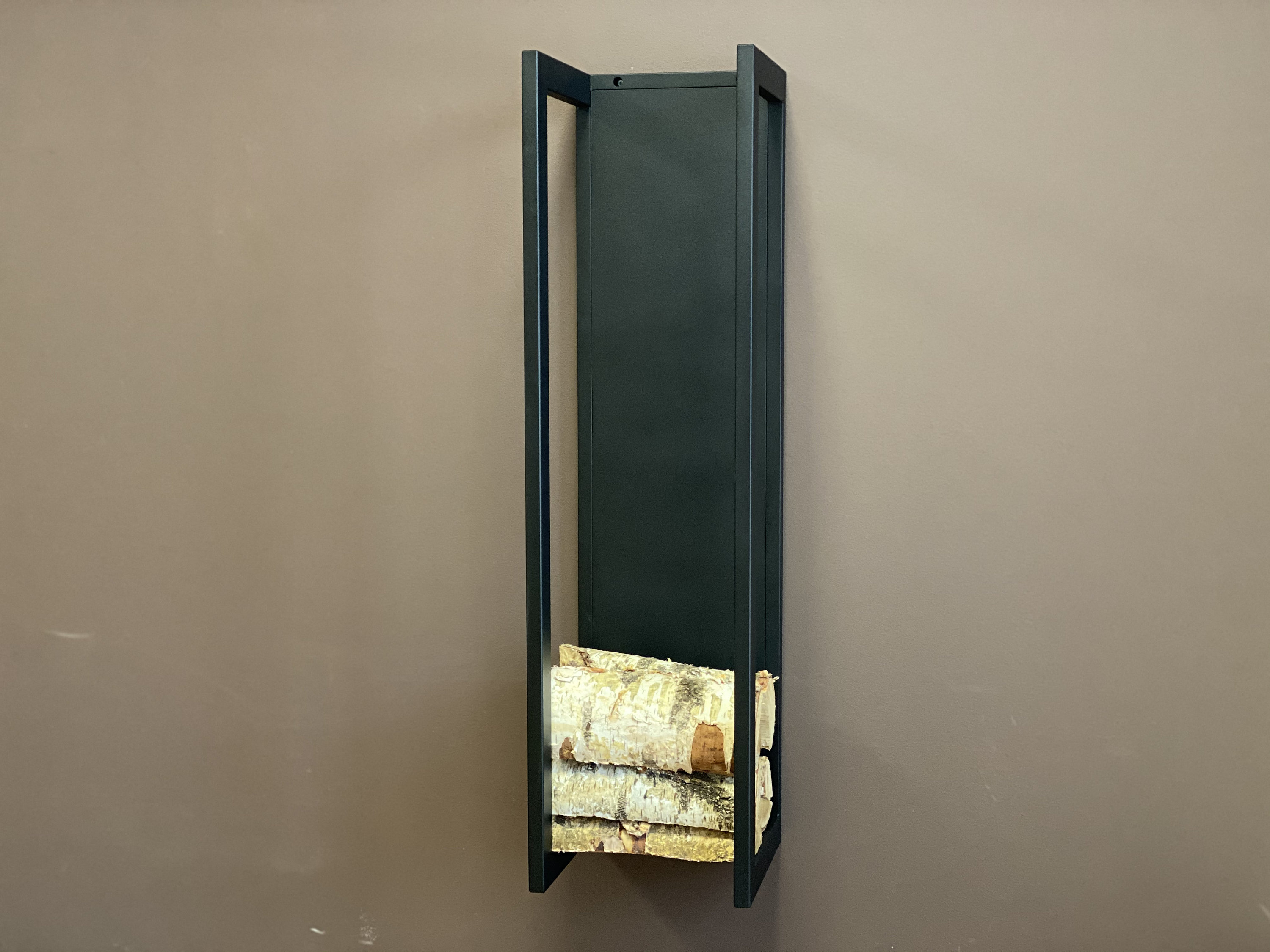 ELEGANT WALL FIREWOOD Rack With Wall Protector/ Metal Plate | Etsy