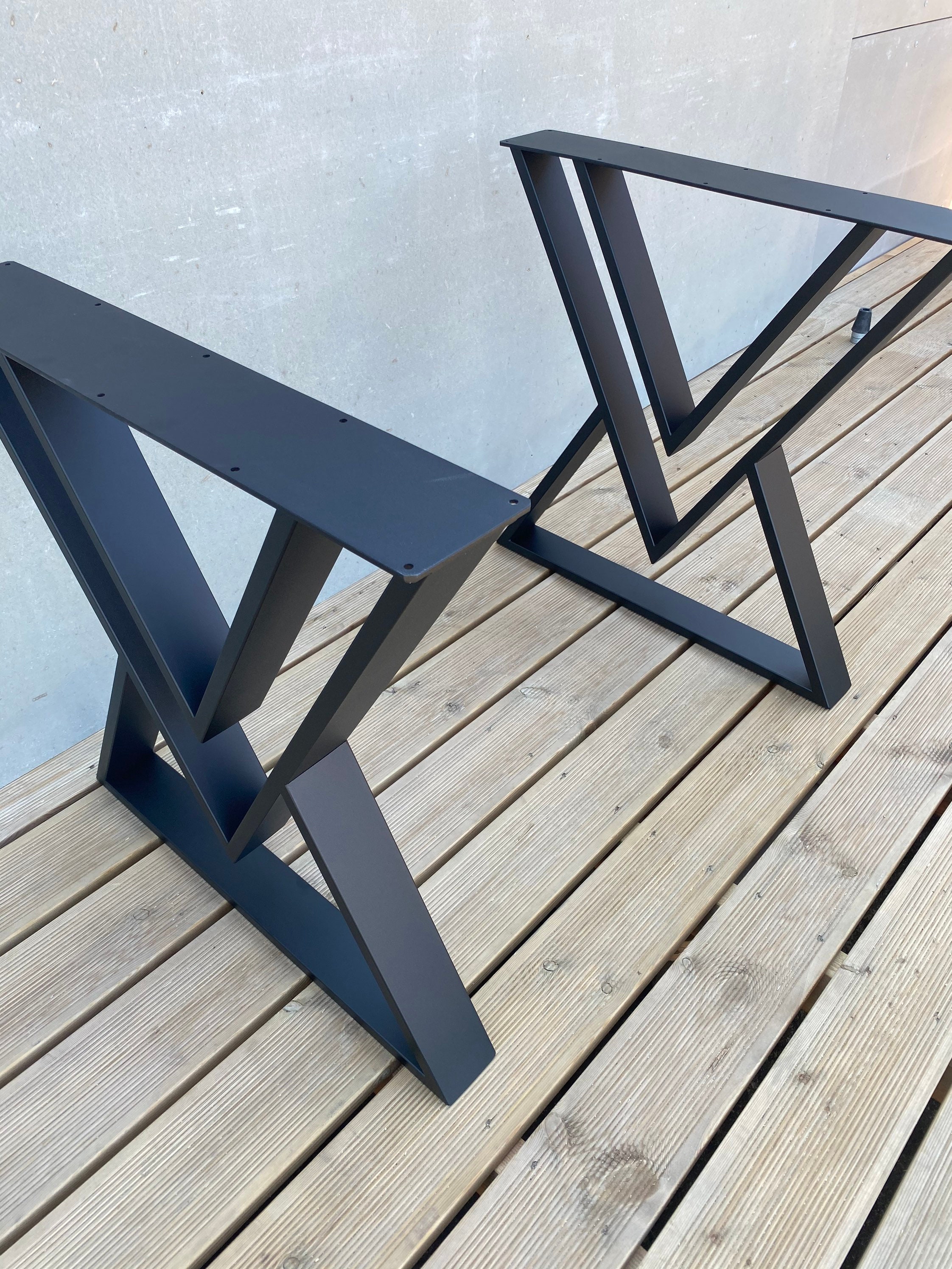 SET of 2 DIAMOND SHAPE Table Legs Industrial Style Table - Etsy