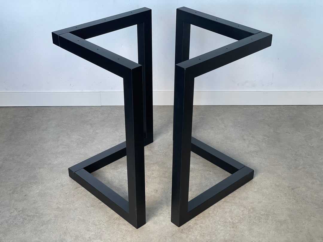 THE BEST Quality SET of 2 L-type Table Legs, Industrial Style Table ...