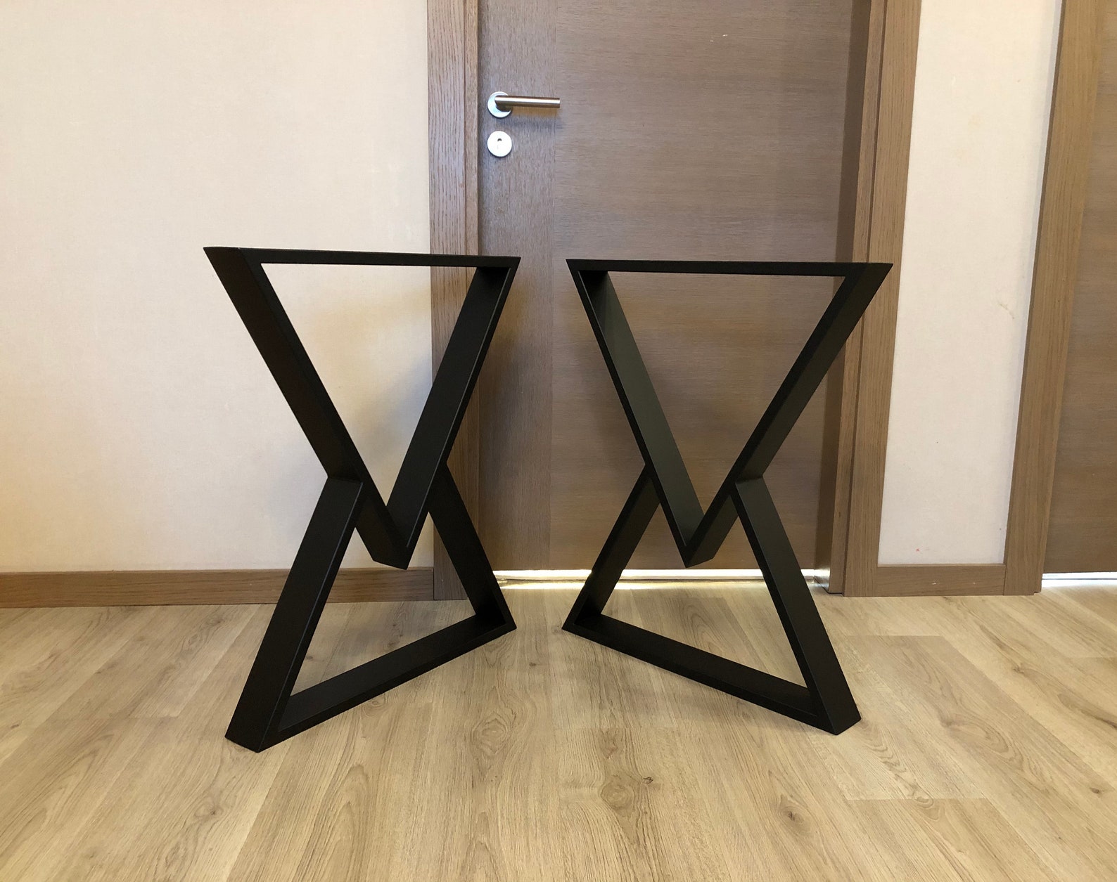 SET of 2 DIAMOND SHAPE Table Legs Industrial Style Table - Etsy