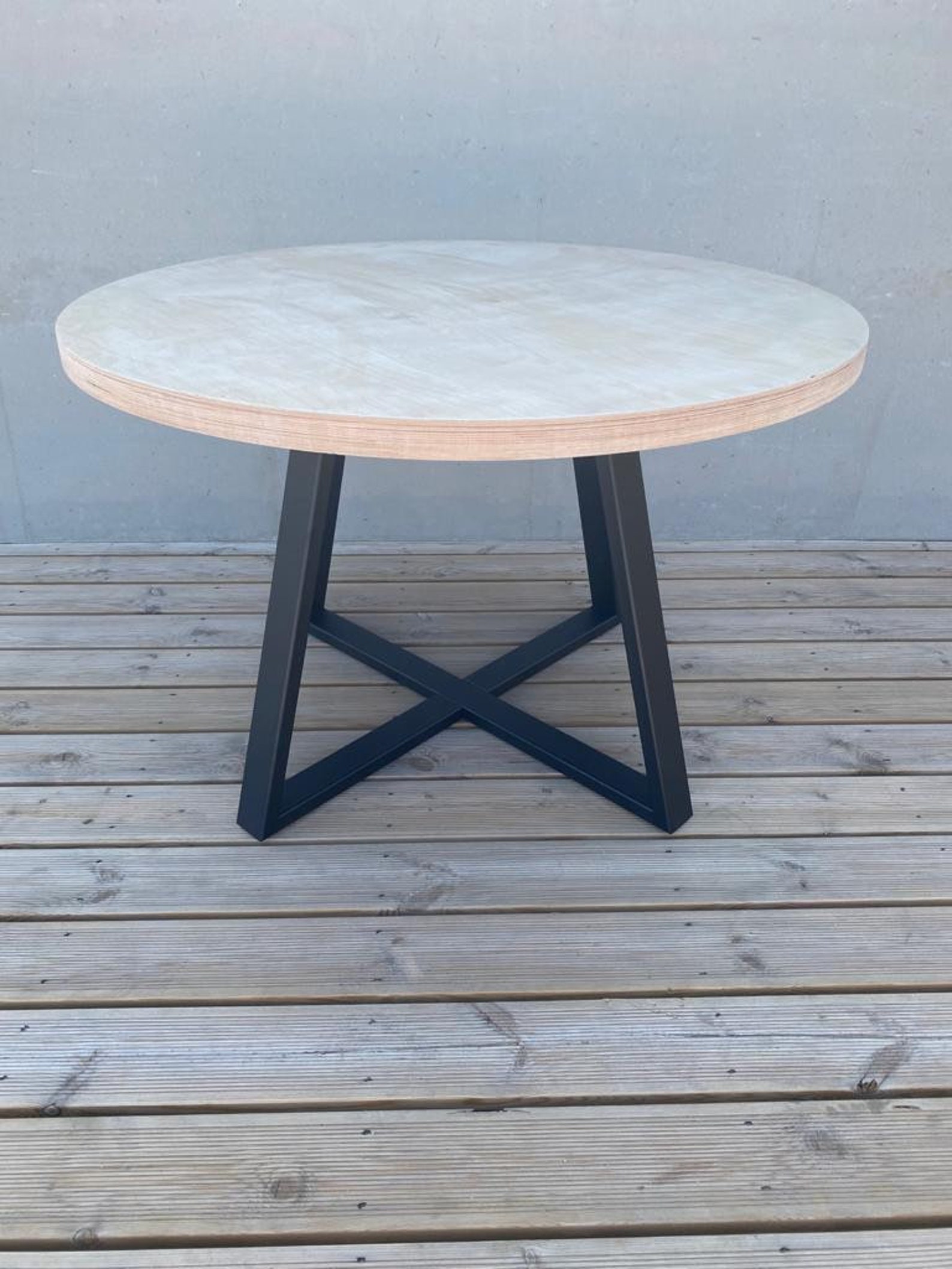 Dining Table Leg for ROUND EXTRA LARGE Table Top Industrial | Etsy