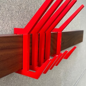 Black Metal Sliding Hooks Industrial Wall Mount Entryway, Hanging ...