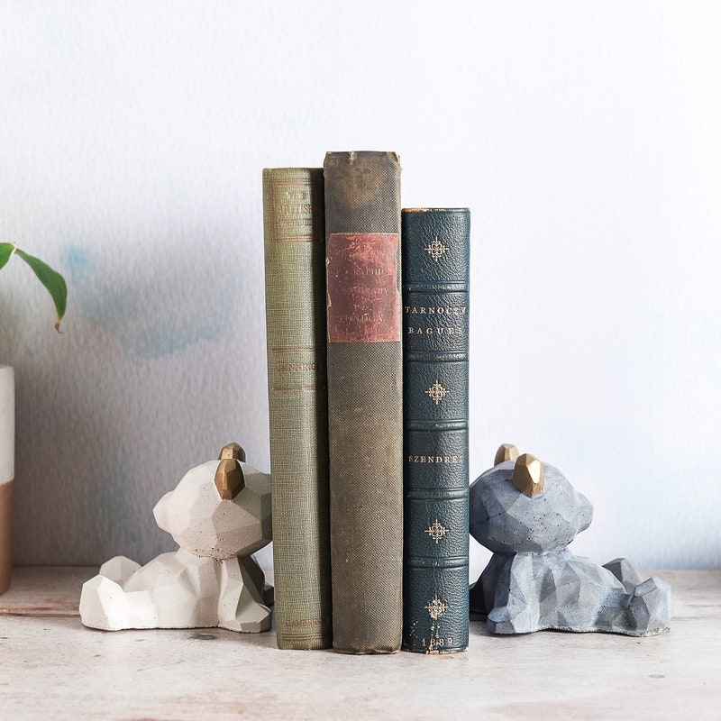 Gold Book Ends - Etsy