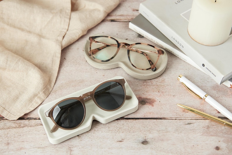 Concrete Glasses Trays - Geometric and Rounded Styles - Etsy
