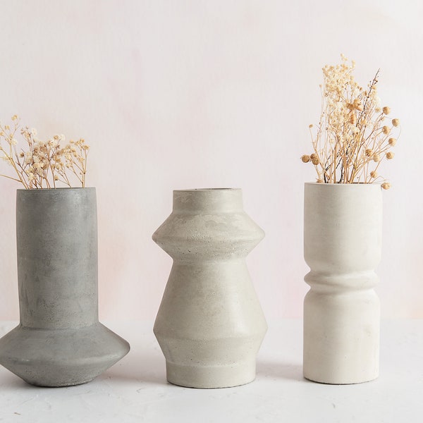 Concrete Vase - Etsy