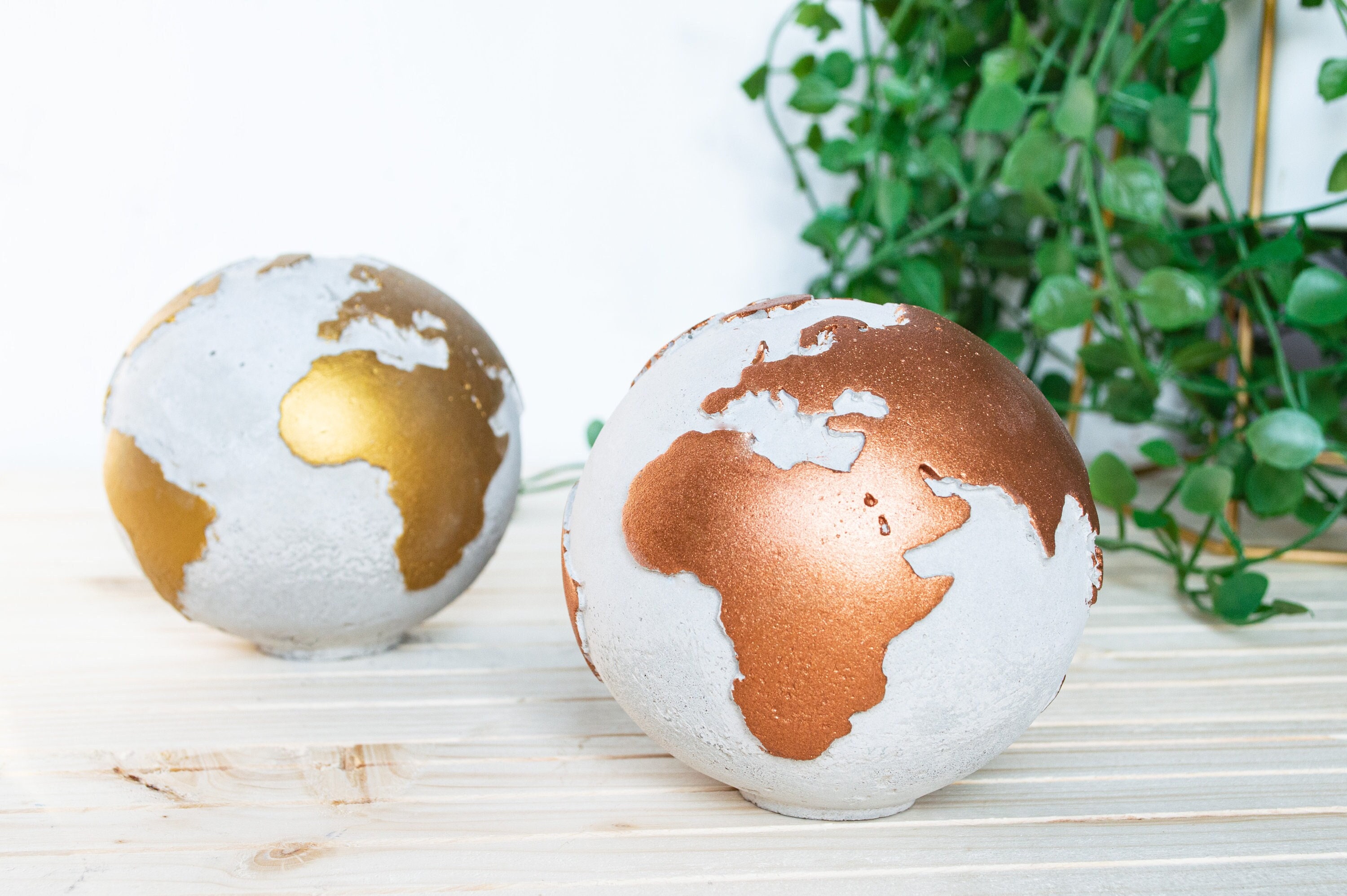 3d Concrete Copper Globe Perfect as a Paper Weight or for a | Etsy UK