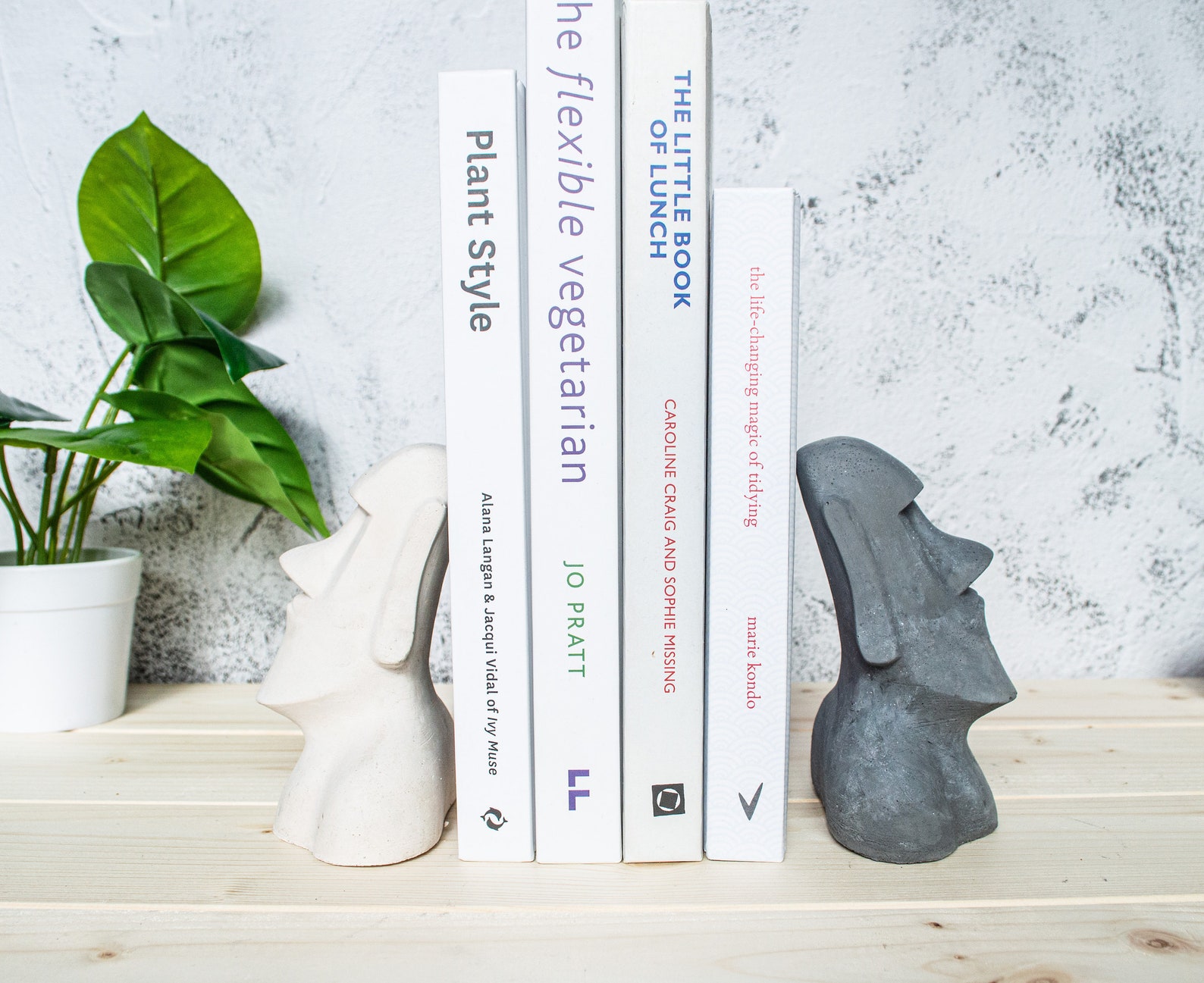Concrete Moai Statue Easter Island Statue Book Ends, Order Individually ...