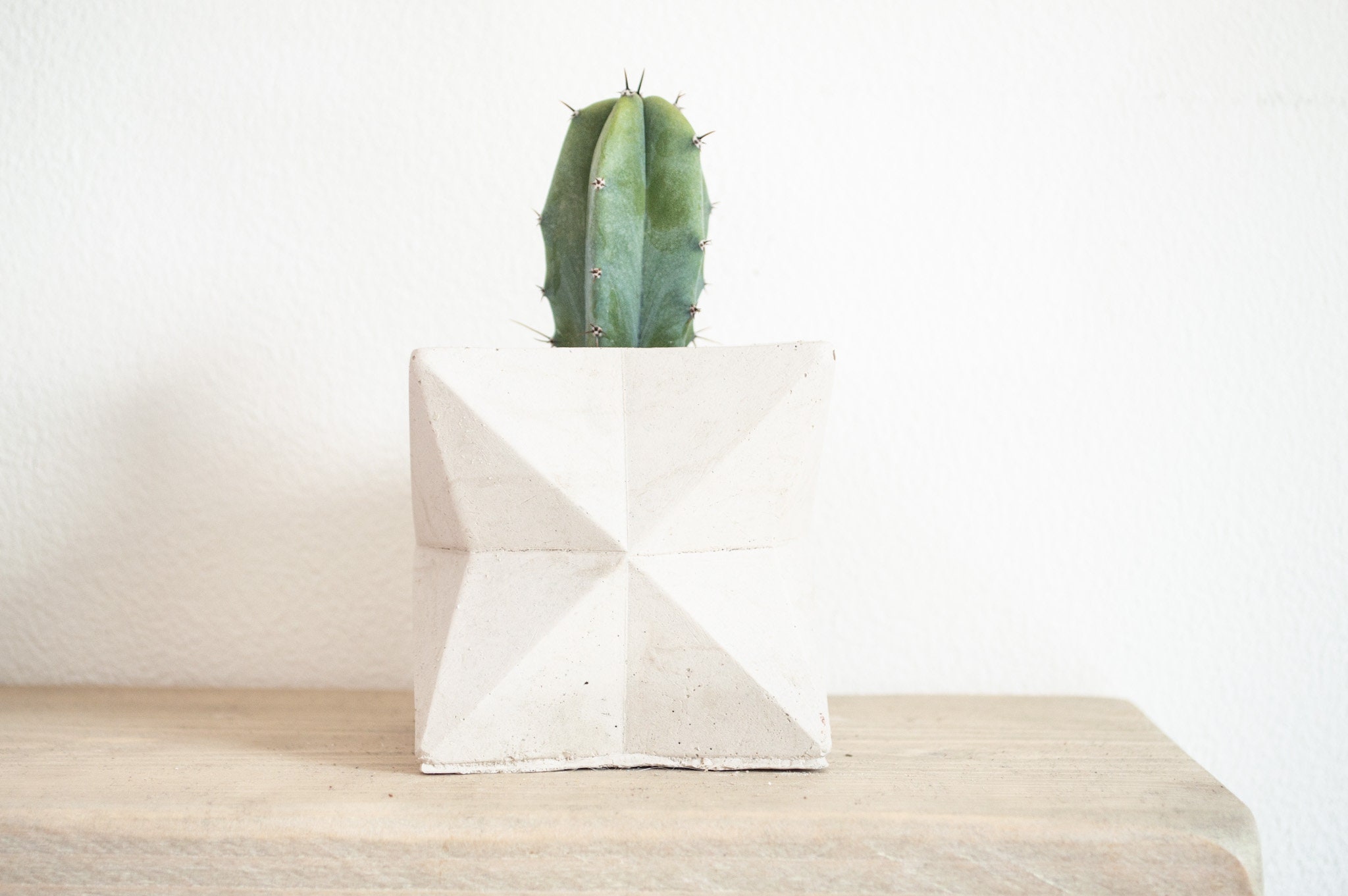 Geometric Concrete Planter: Handmade Modern Home Decor - Etsy