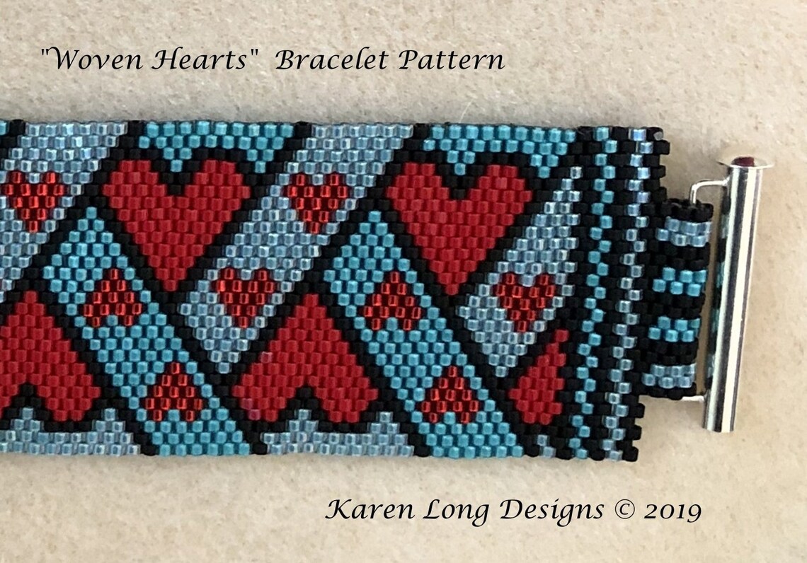 Woven Hearts Bracelet Pattern - Etsy