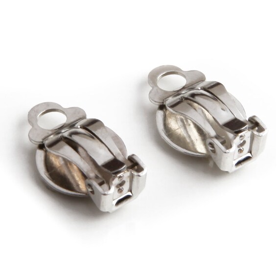 Clip on Earring Backs DIY Clip on Earrings Silver Clip | Etsy