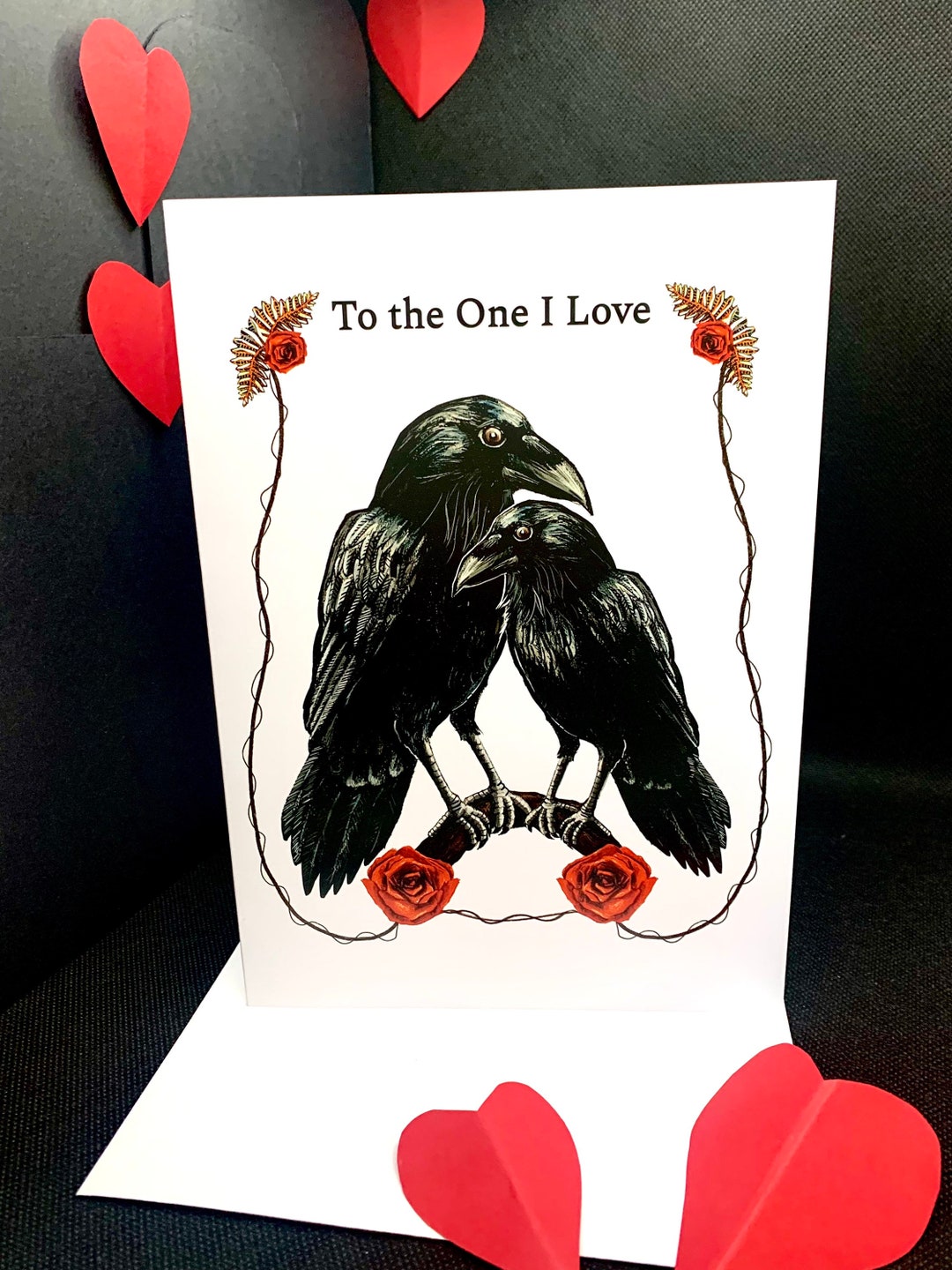 Raven Love Greetings Card: Gothic Anniversary Card - Etsy