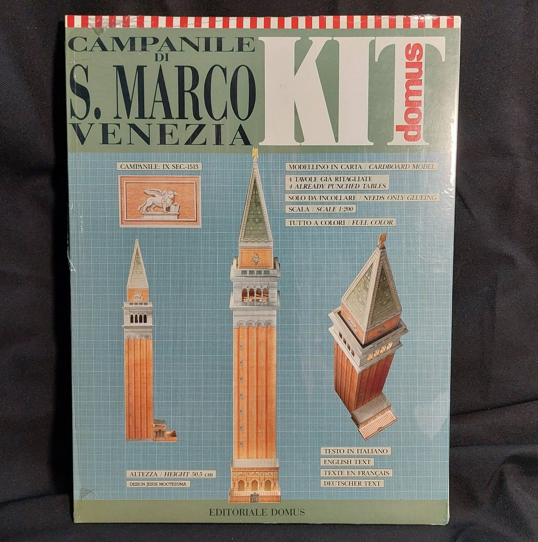 Paper Model Kit for Campanile San Marco, Venice by Domus - Etsy