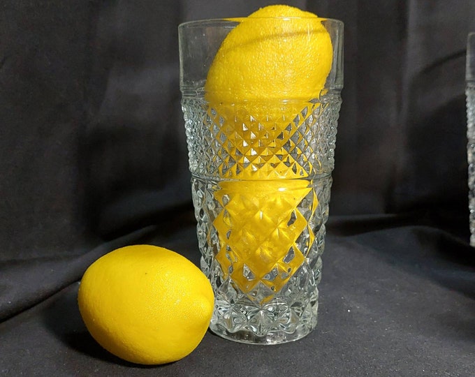 Vintage Wexford Tall Flat 14 Oz Ice Tea Glasses Clear 6 1/4 Tumblers ...