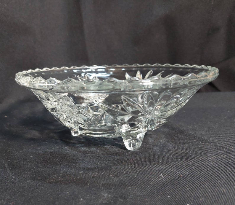 Vintage Bon Bon Bowl by Anchor Hocking Star of David Pattern - Etsy