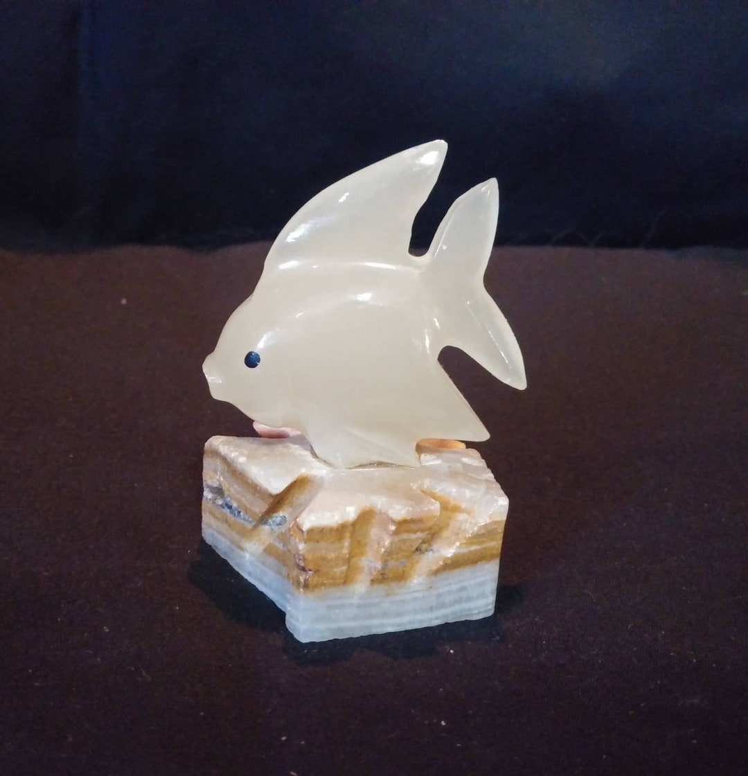 Small Chilean Alabaster Fish Sculpture - Etsy