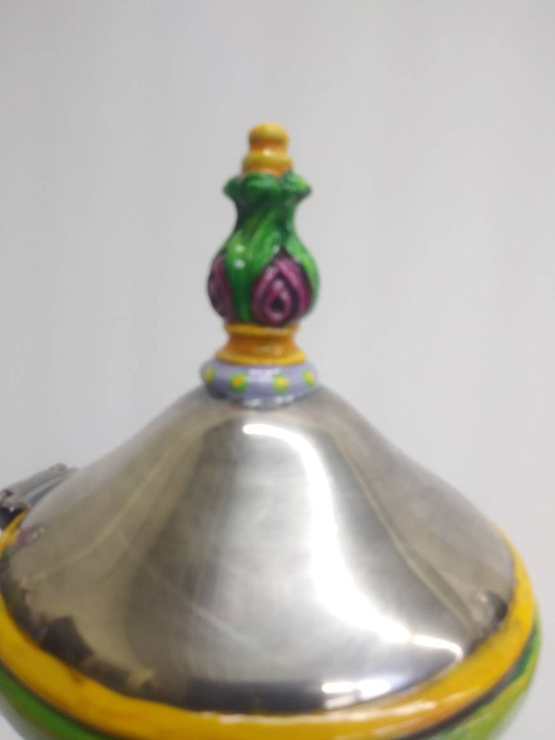 Whimsical Painted Silver Plate Coffee Pot - Etsy