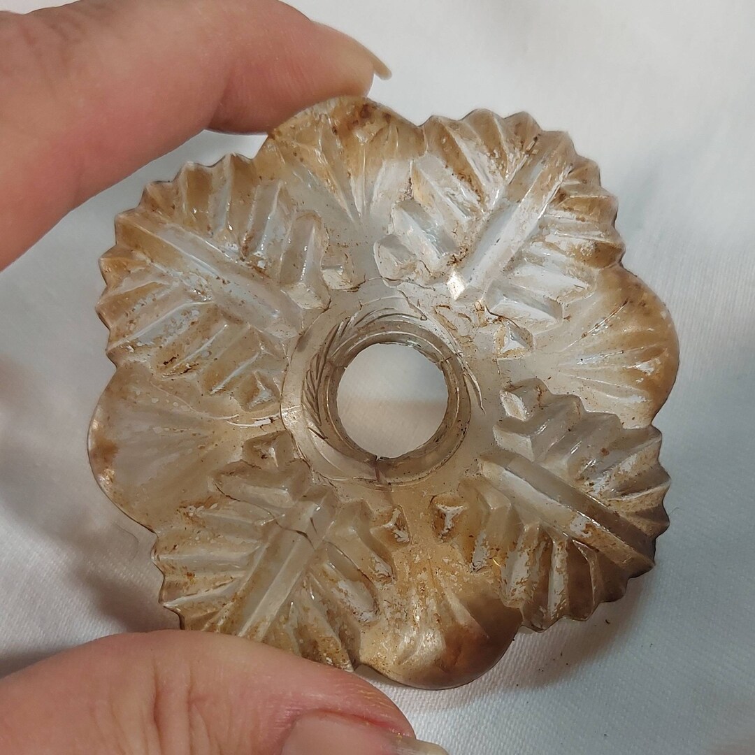 Antique Glass Decorative Flange - Etsy