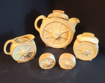 Frankoma Pottery Wagon Wheel Personal Size Teapot, Covered Pitcher 94J ...