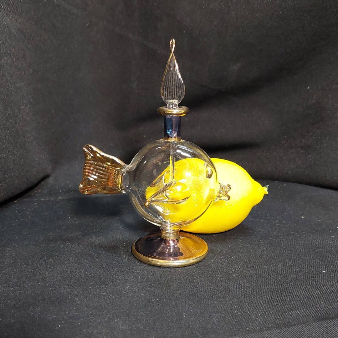 Blown Glass Perfume Bottle, Fish Shape - Etsy
