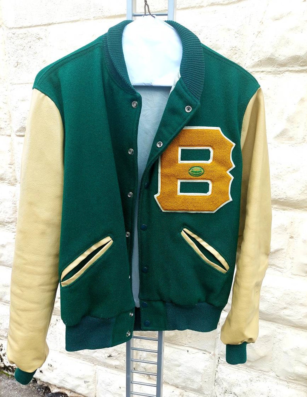 Vintage Howe Athletic Apparel Naugalite Wool Letterman Jacket, Size 44 ...