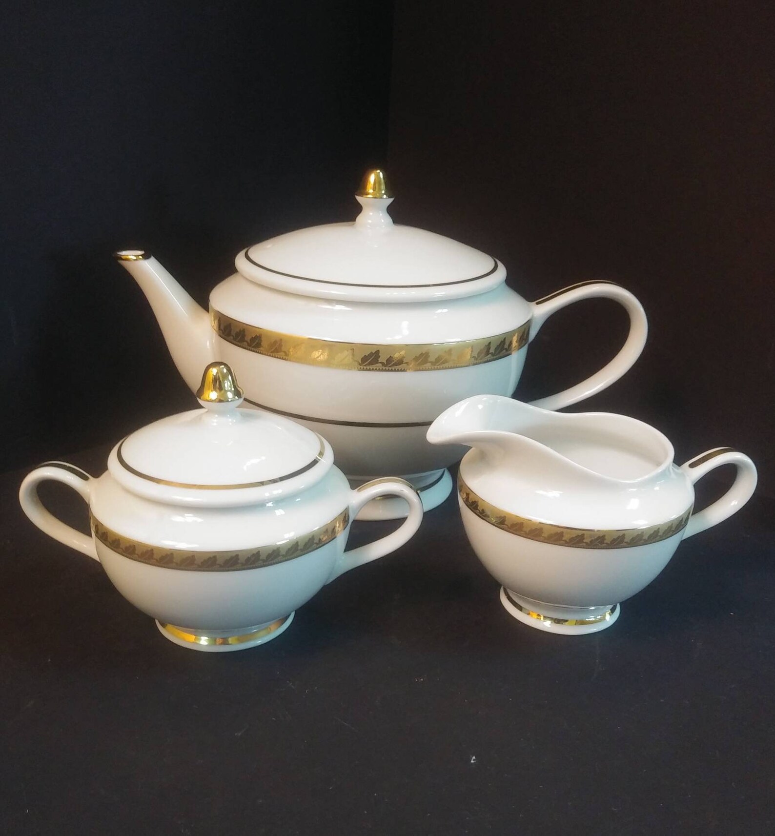 Golden Leaf by Muirfield China Tea Set - Etsy