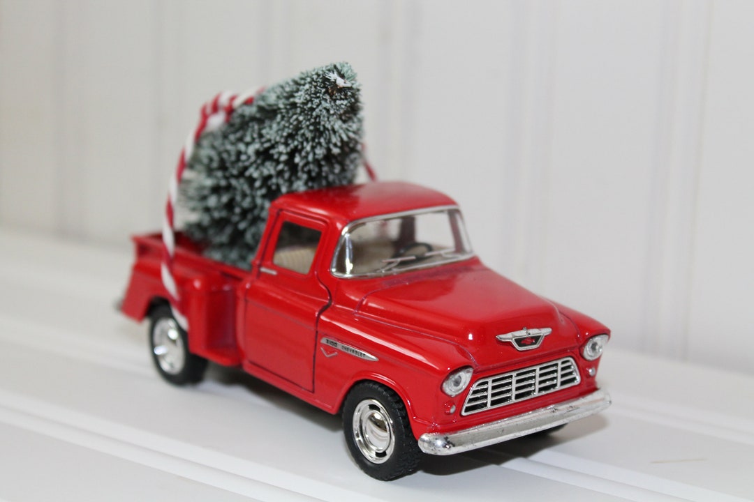 Red 1955 Chevy Christmas Truck: Vintage Farmhouse Decor - Etsy