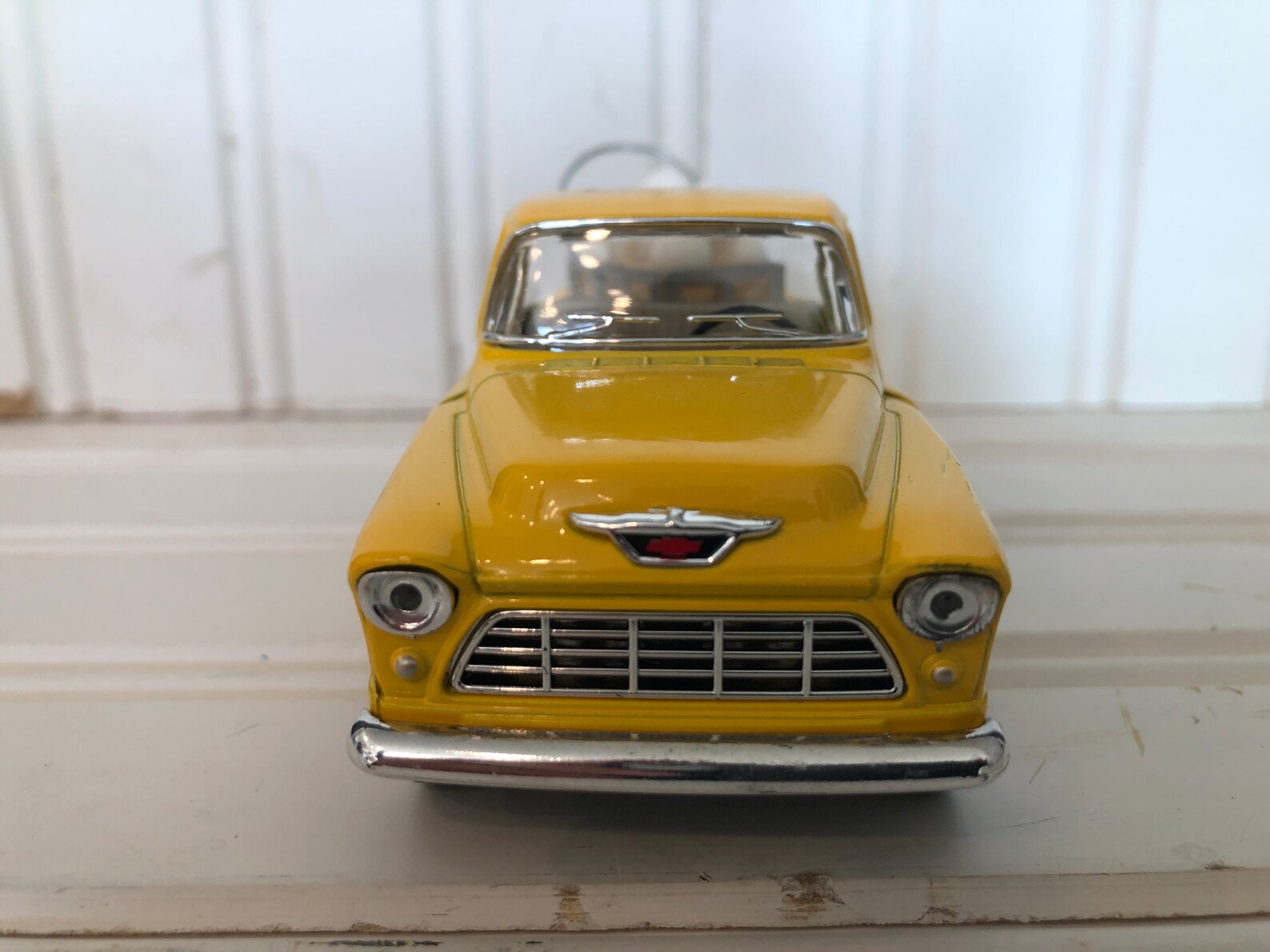 Vintage Yellow 1955 Chevy Pickup Truck With Egg Basket: Farmhouse ...