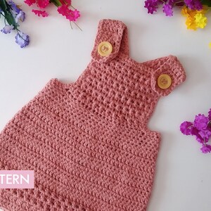 Crochet Pattern Baby Dress / Pinafore newborn to 24 months / | Etsy