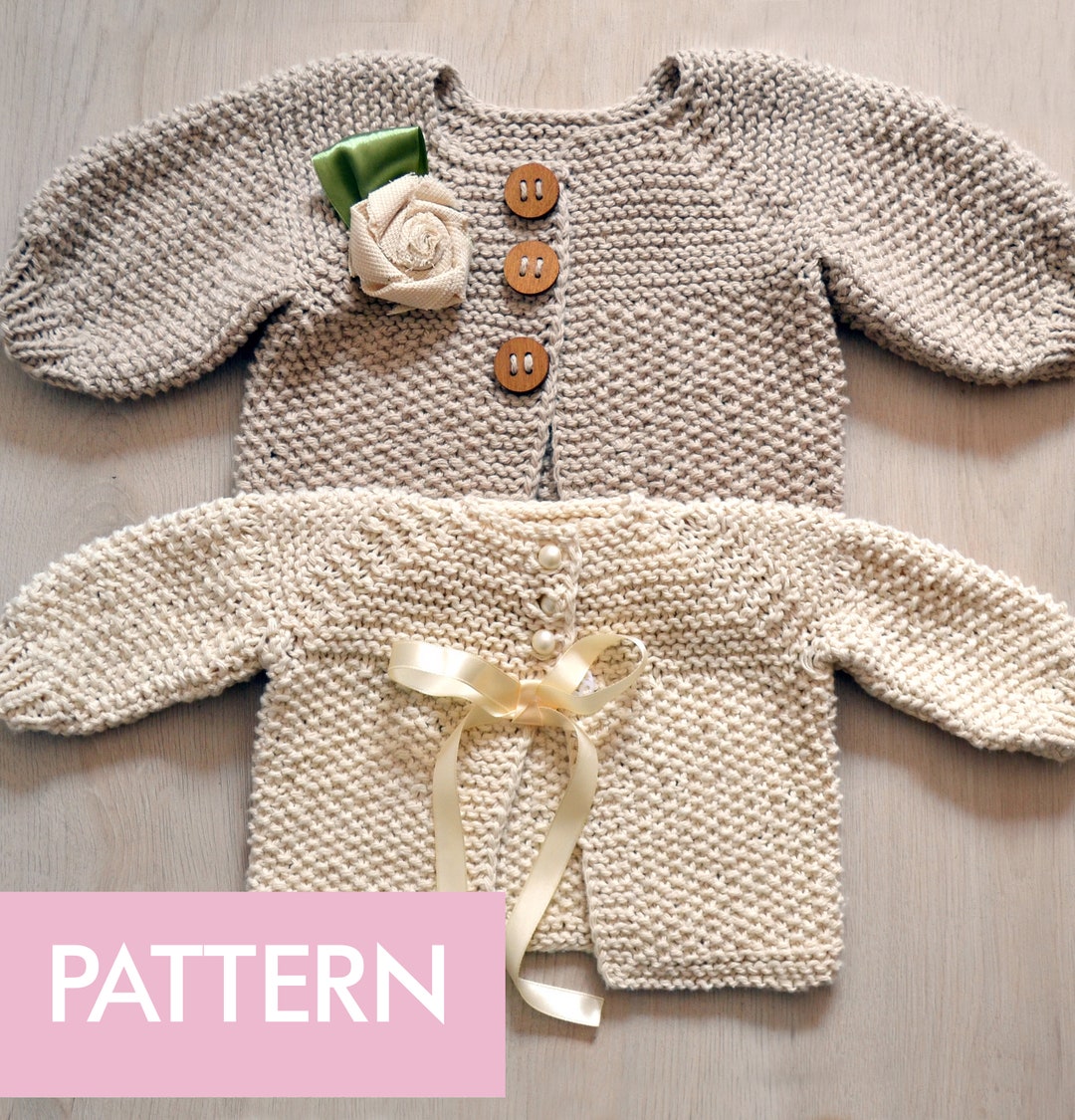 Knitting PATTERN Baby Jacket Knitted Baby Cardigan Knit Baby Sweater ...