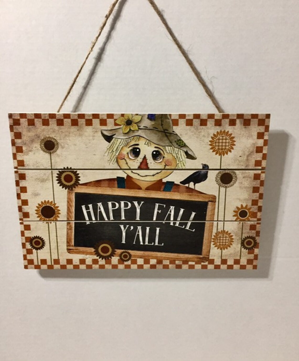 Sign Fall Sign Scarecrow Sign Autumn Sign Happy Fall - Etsy