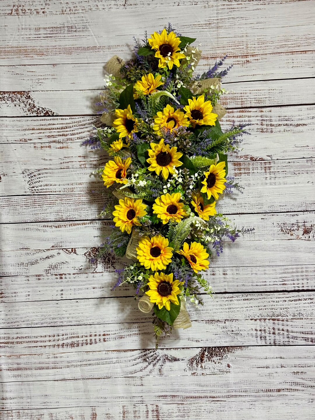 Sunflower Swag, Front Door Swag, Sunflower Swags for Spring and Summer ...