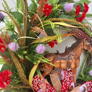 Equestrian Wreath, Horse Wreath, Ranch Horse Décor, Equestrian Décor ...