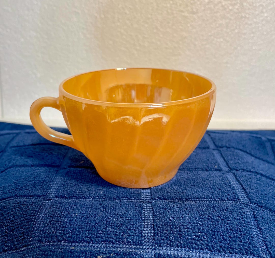 Vintage Coffee Cups, Termocrisa (mexico) Peach Lustre Swirl Vintage ...