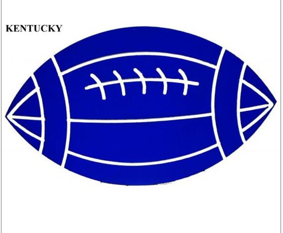 Sign, Football Sign, Blue Football, 11 X 6 " Collegiate Wood MDF ...