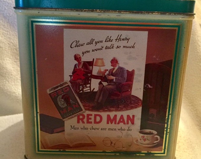 Vintage 1989 RED MAN Chewing Tobacco Tin Limited Edition Pinkerton ...
