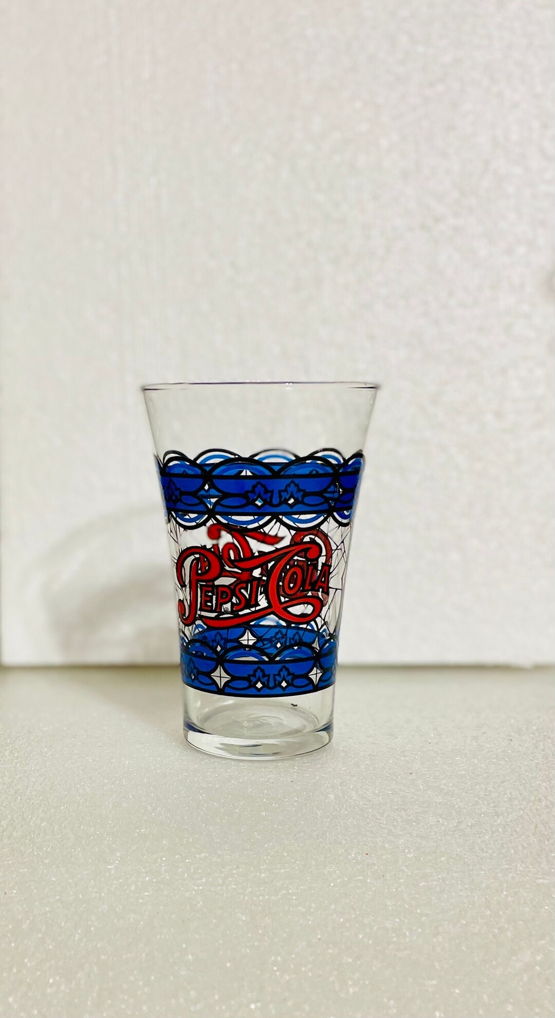 Vintage Pepsi-cola Script Tiffany Stained Glass Style Tumbler - Etsy