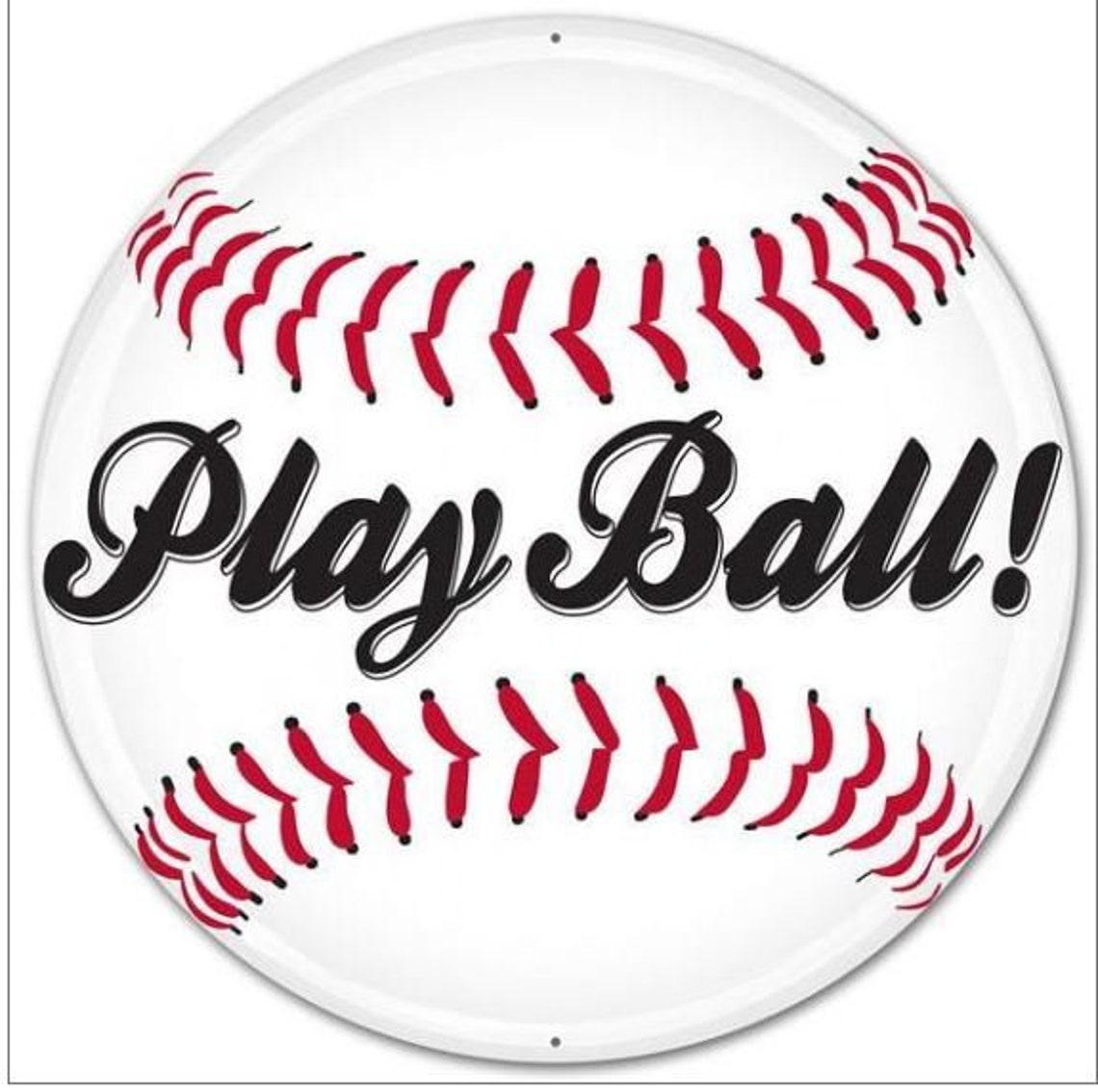 Baseball Sign Play Ball Wreath Attachment Metal Sign - Etsy