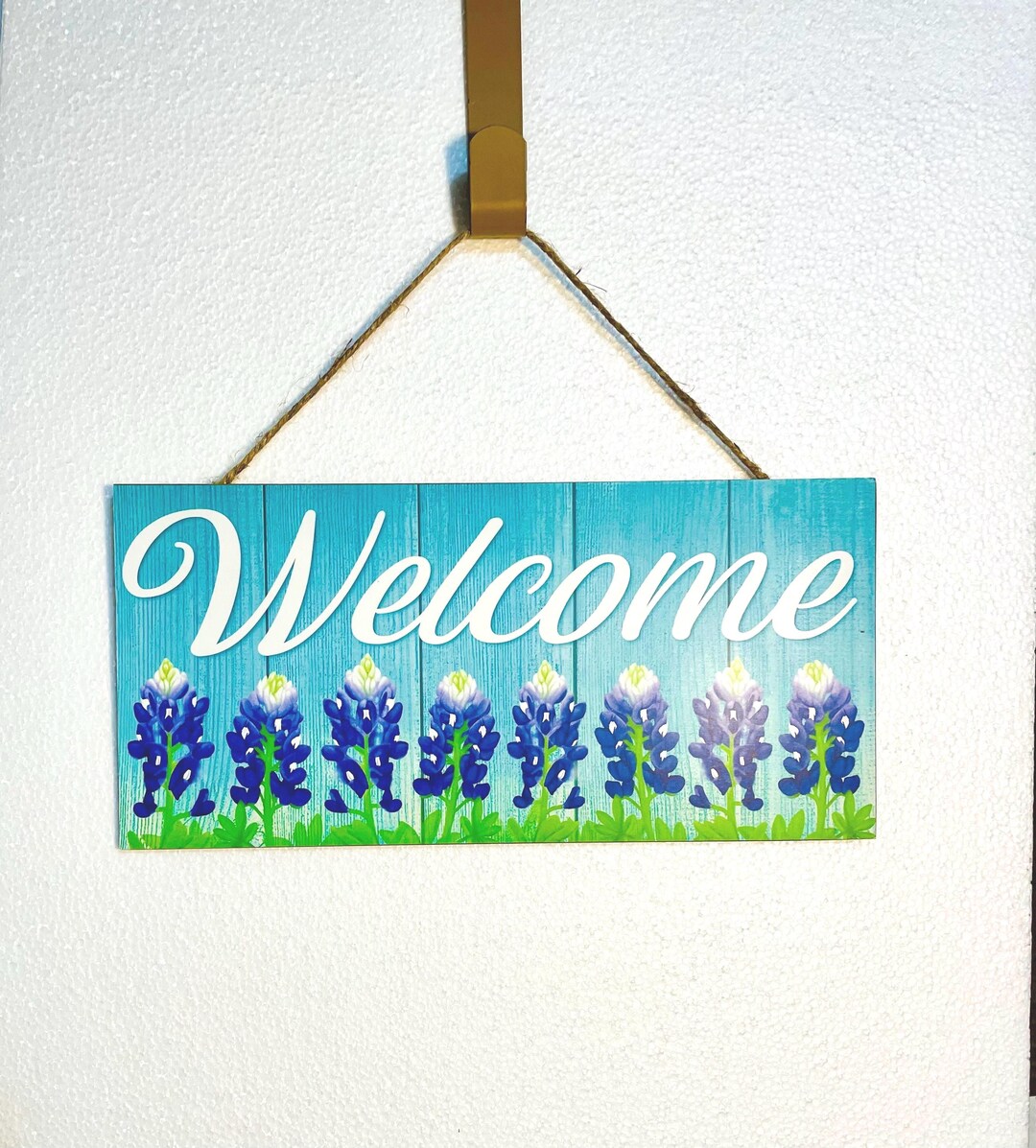 Bluebonnets Welcome Sign: 12" MDF Spring Decor - Etsy