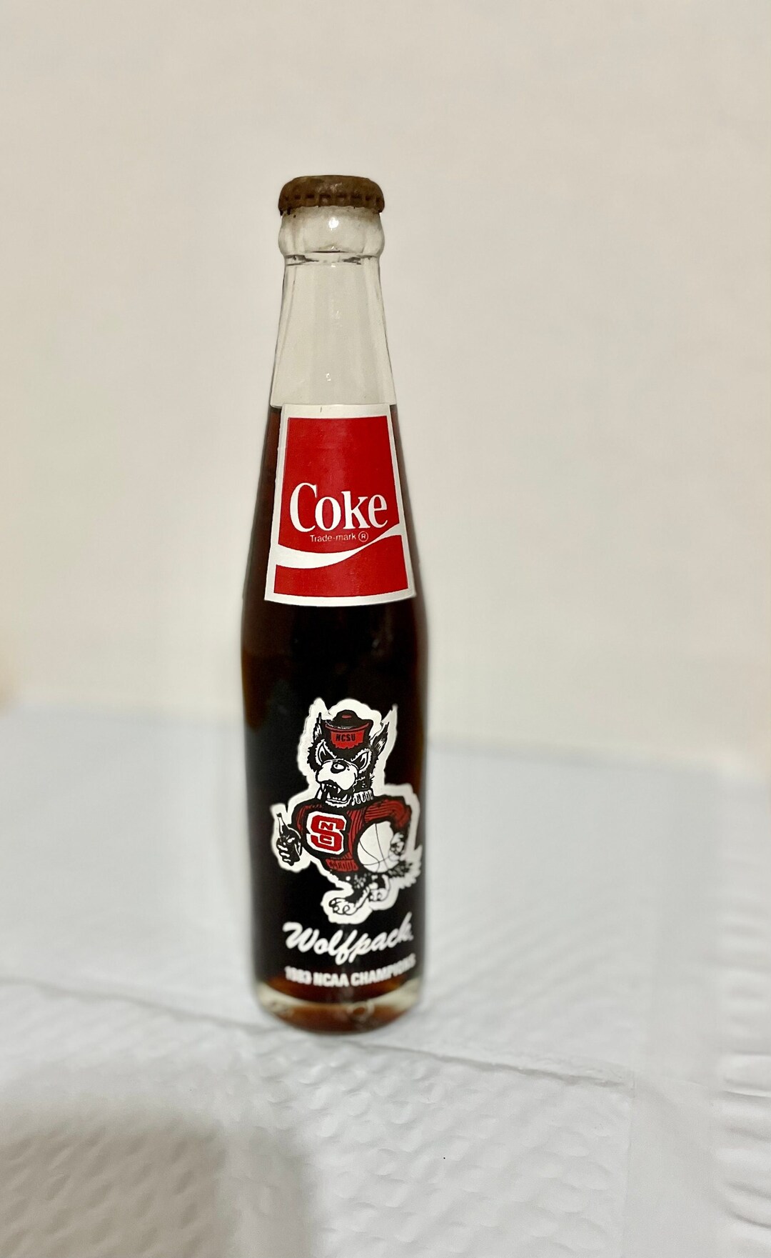 Vintage North Carolina State University Coke Bottle, 1983 National ...