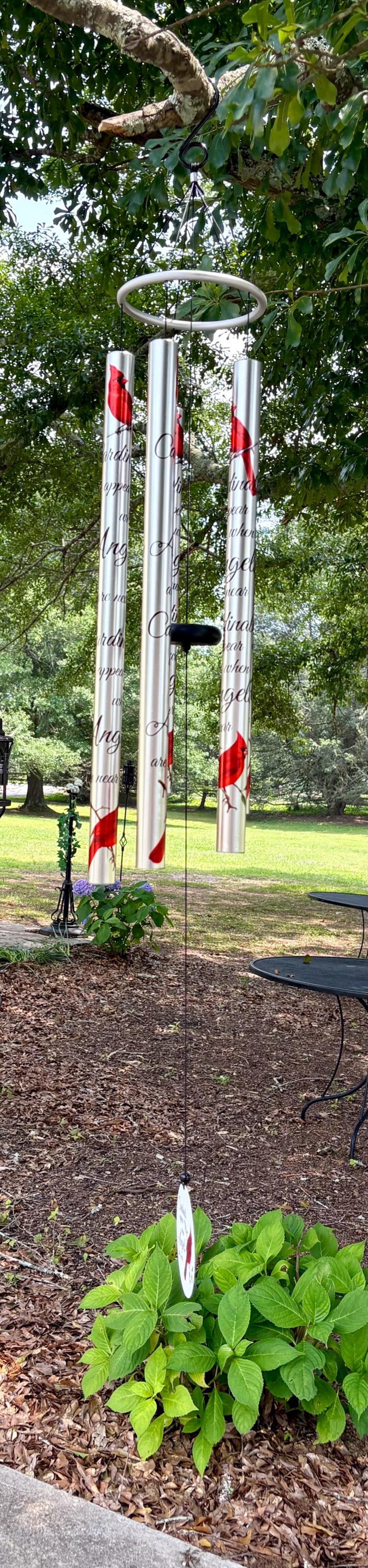 Cardinal Memorial Wind Chimes, Red Bird Windchime, Sympathy Gift for ...