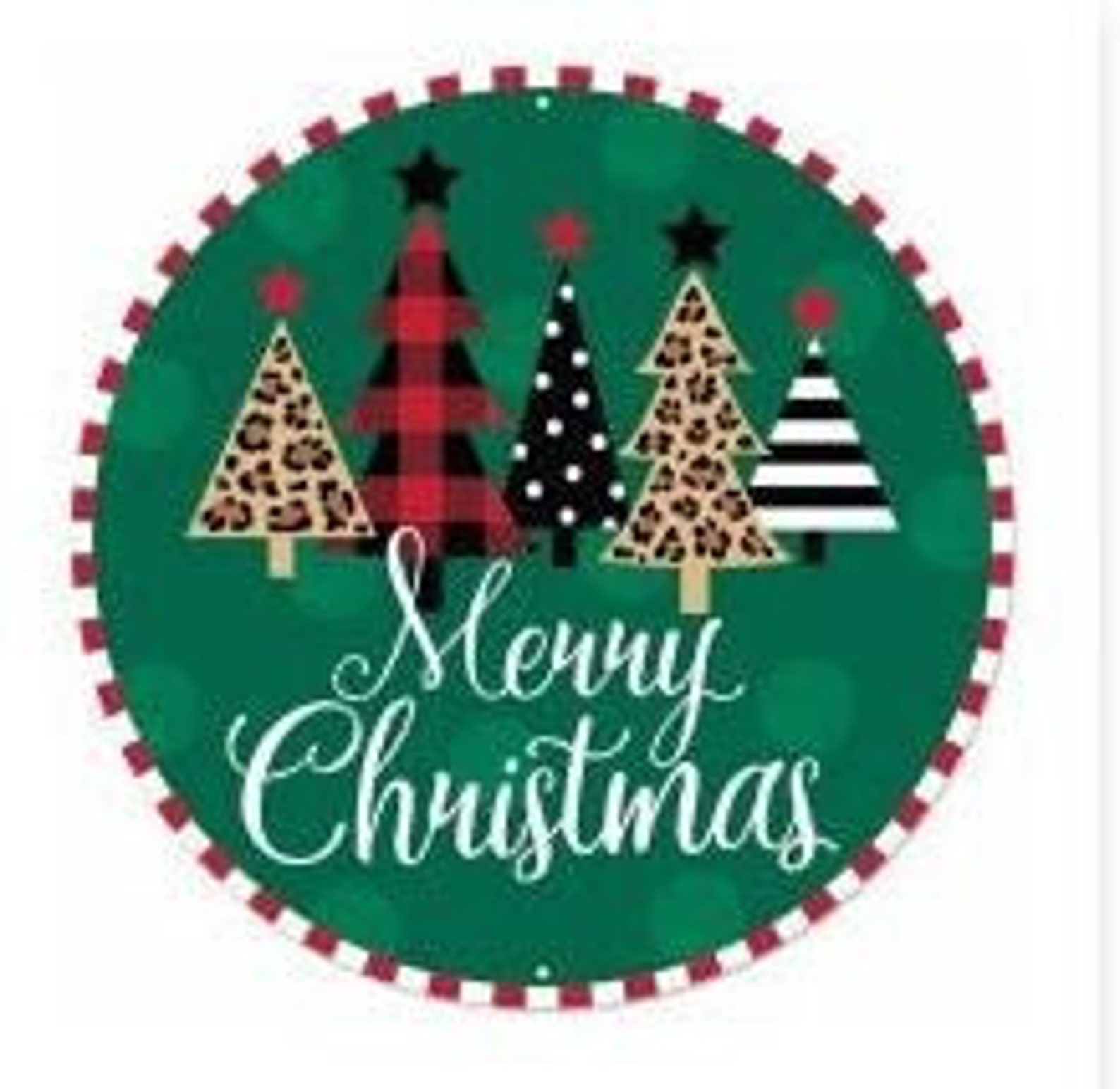 Merry Christmas Tree Sign: 12" Metal Holiday Decor - Etsy