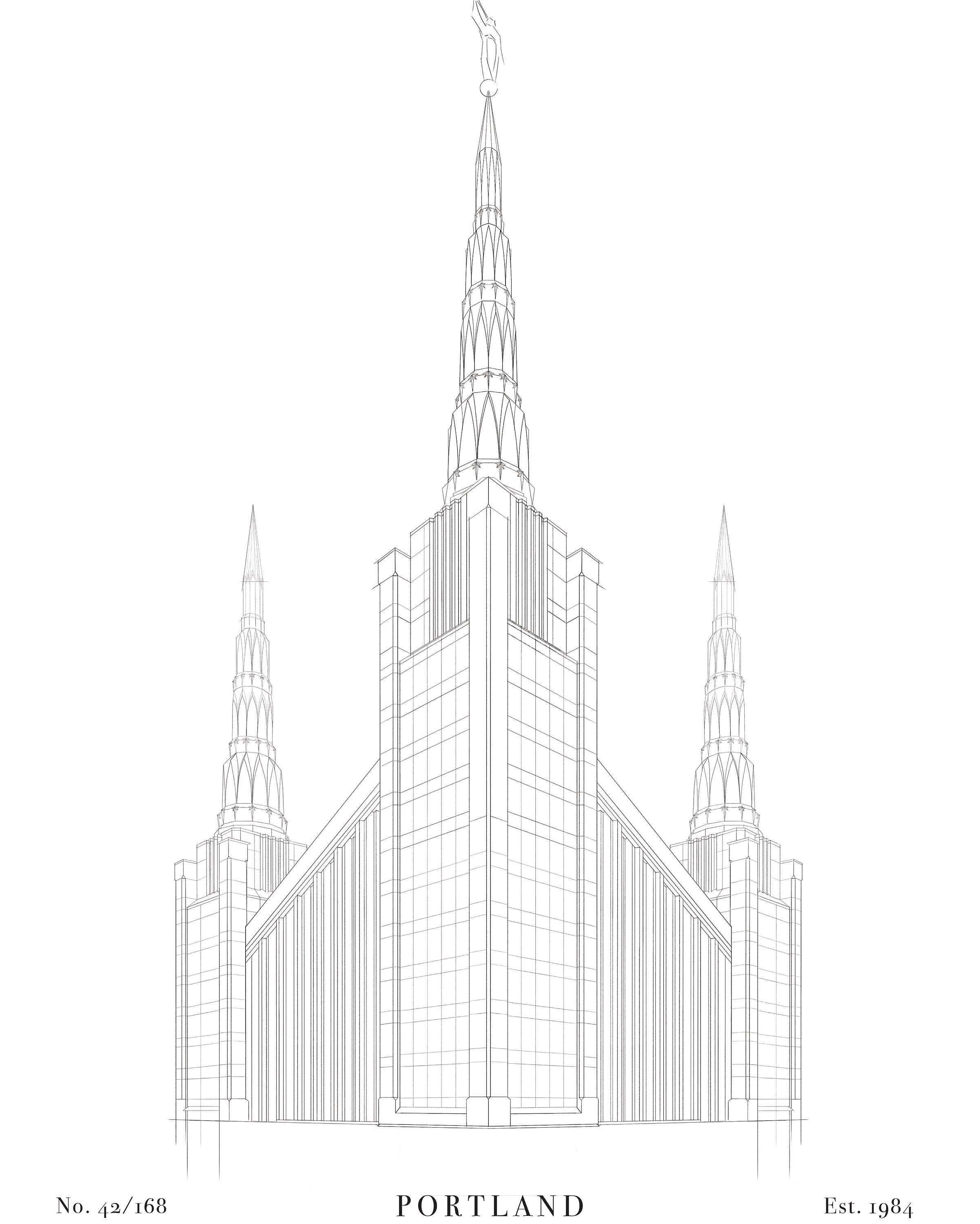 Portland Temple LDS Print Mormon Print Temple Print - Etsy