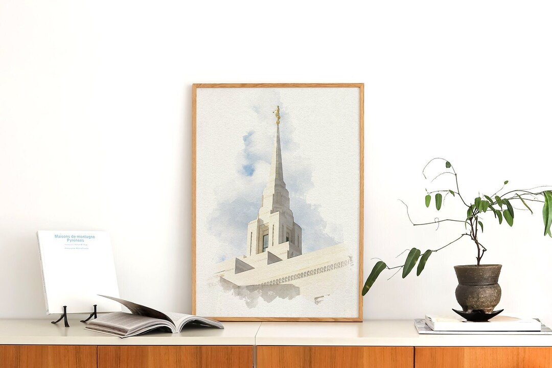 Ogden Temple Watercolor Print, LDS Print, Mormon Temple Art, Watercolor ...