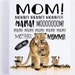 Funny Lion Mom Card, I Love You Mum, Funny Mom Card From Baby Lions ...