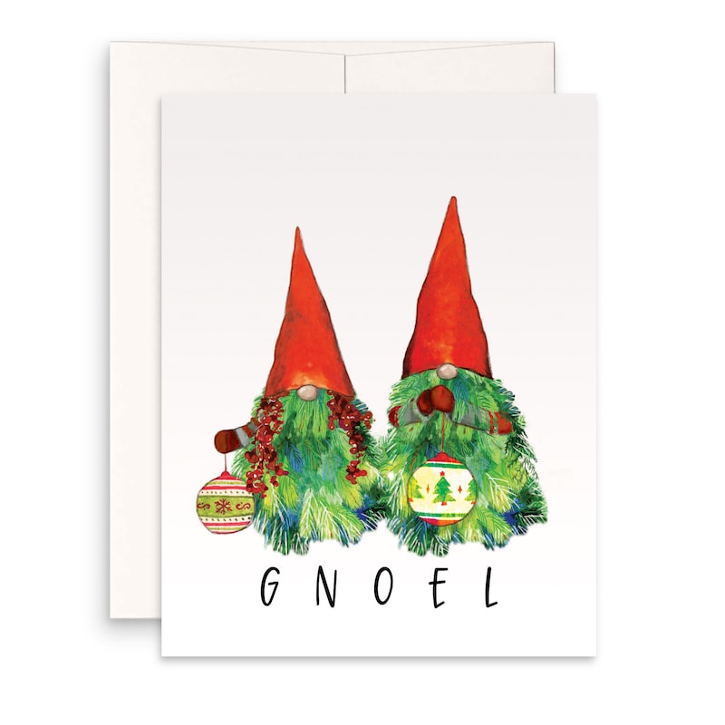 Gnome Christmas Card - Etsy