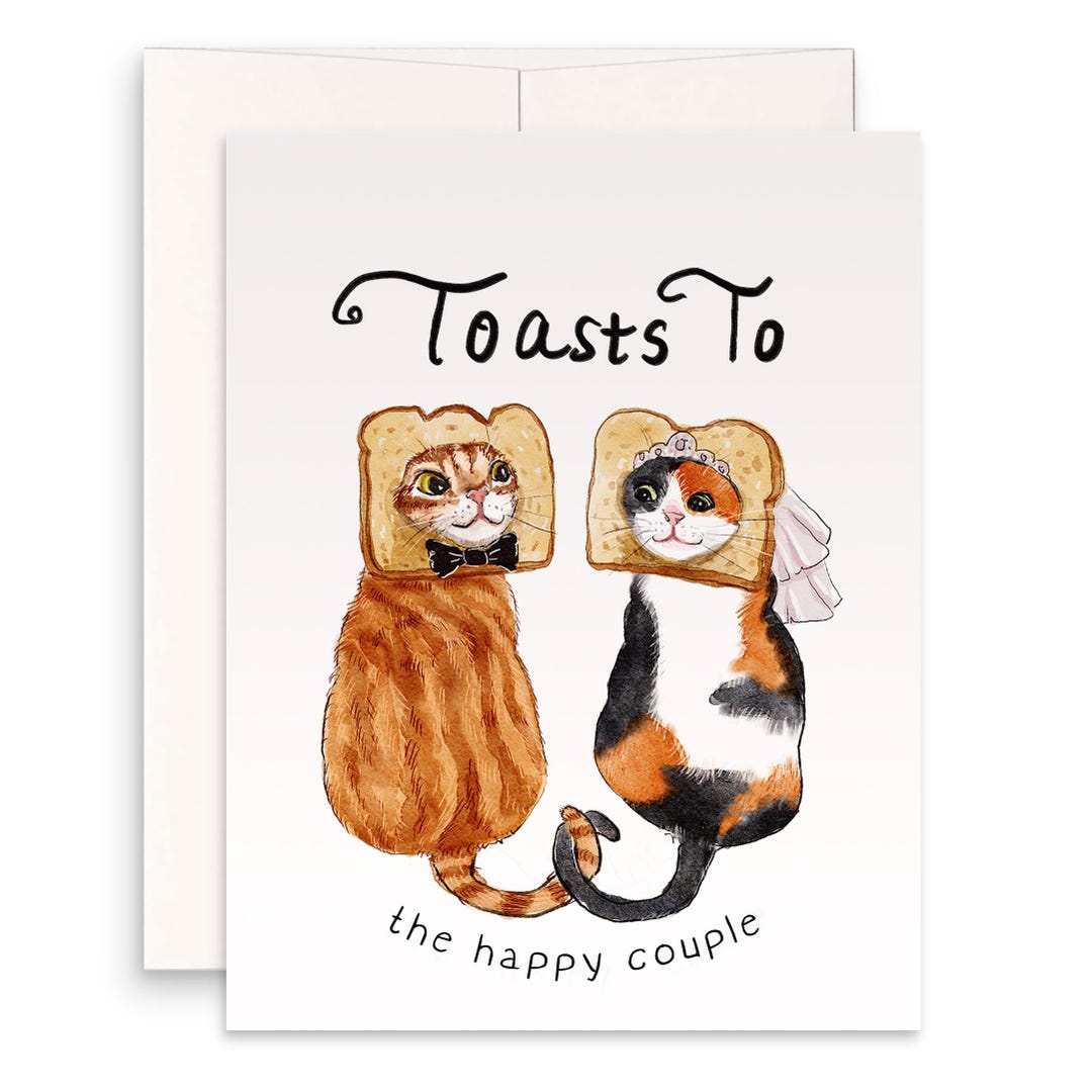 Cat Toast Funny Wedding Card - Wedding Toasts to Happy Couple ...