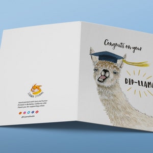 Diploma Llama High School Graduation Cards Funny - College Graduation ...
